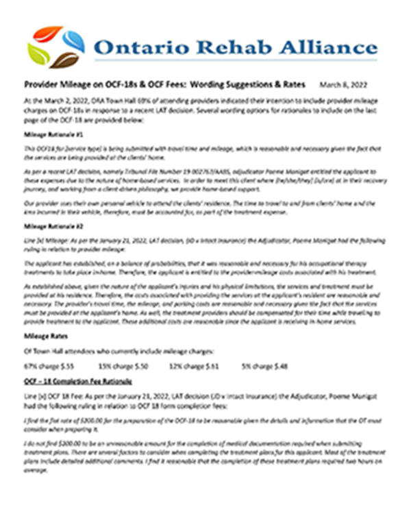 Ontario Rehab Alliance - Catalog